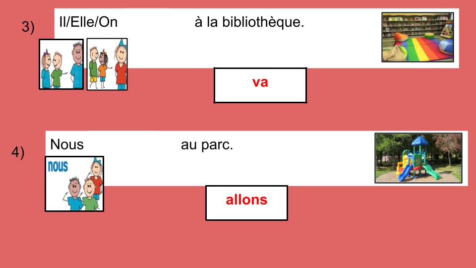 Le verbe « aller » - Jeu d’association - ALF – Grand Nord
